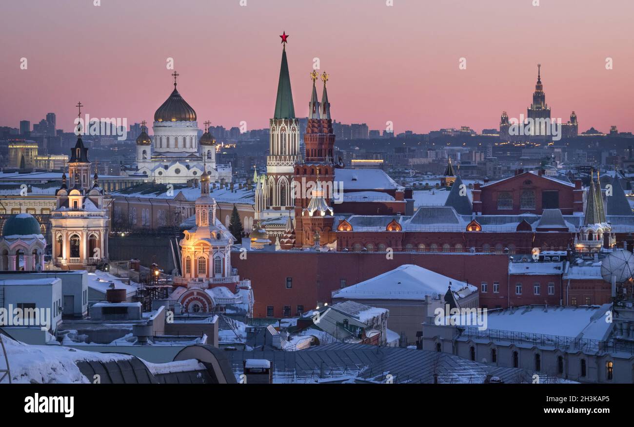 Moscow russia evening hi-res stock photography and images - Alamy