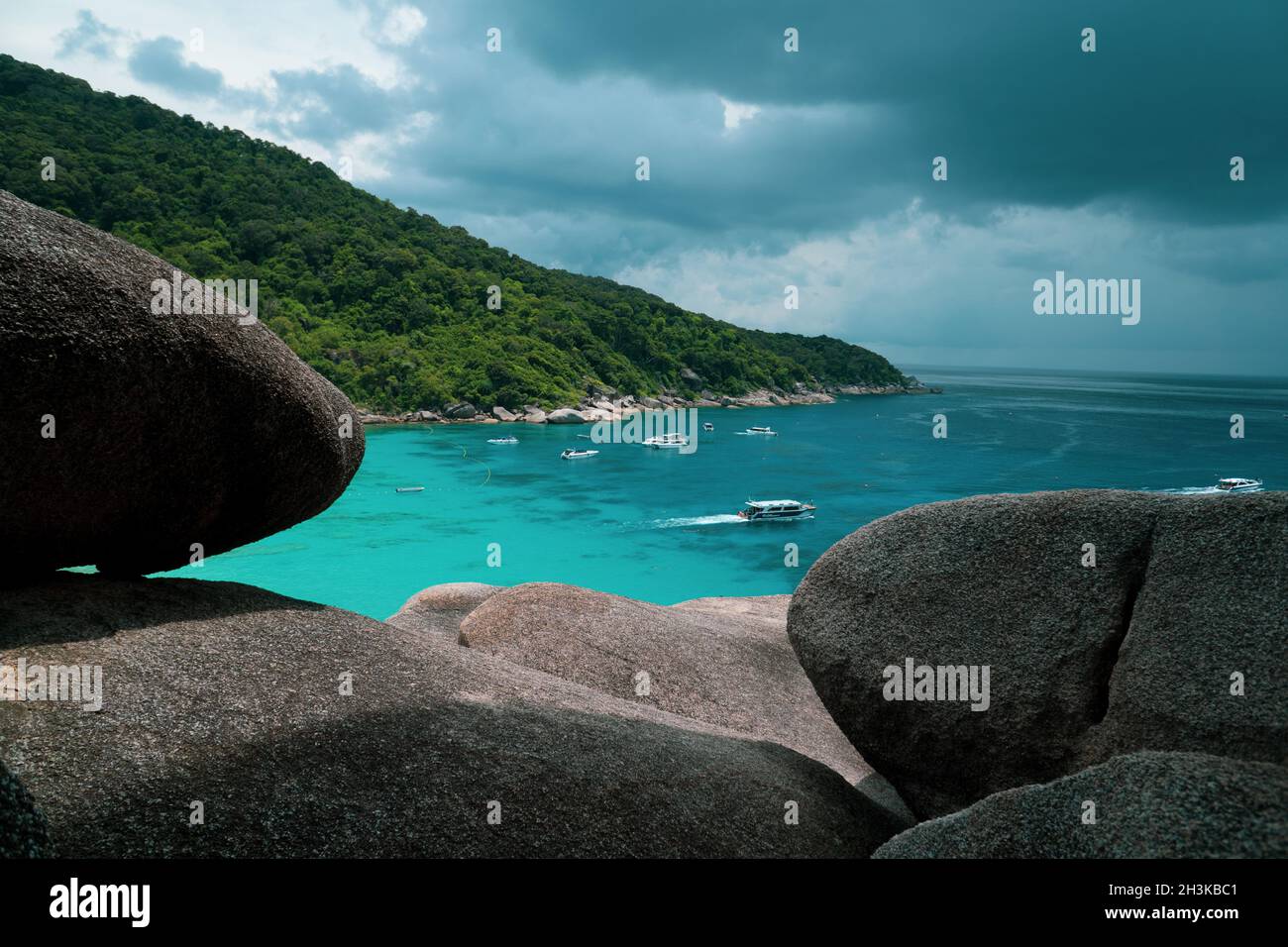 Top view tropical island on hi-res stock photography and images - Alamy
