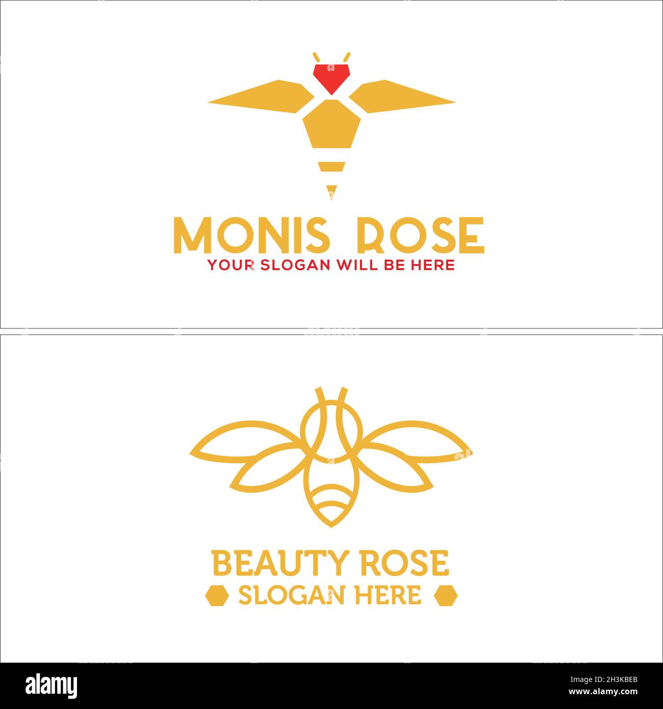 Modern beauty jewelry diamond bee logo design Stock Vector Image & Art ...