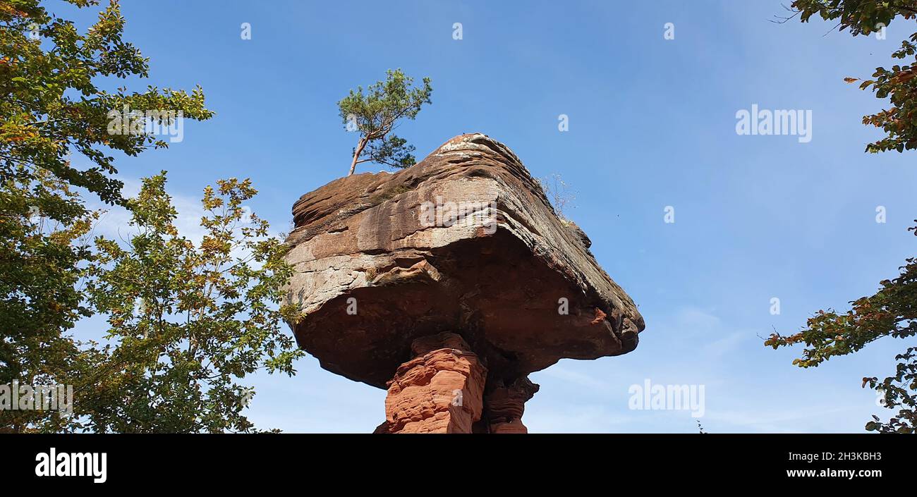 Hinterweidenthal Germany October 2021 Sandstone formation Devil's Table ...