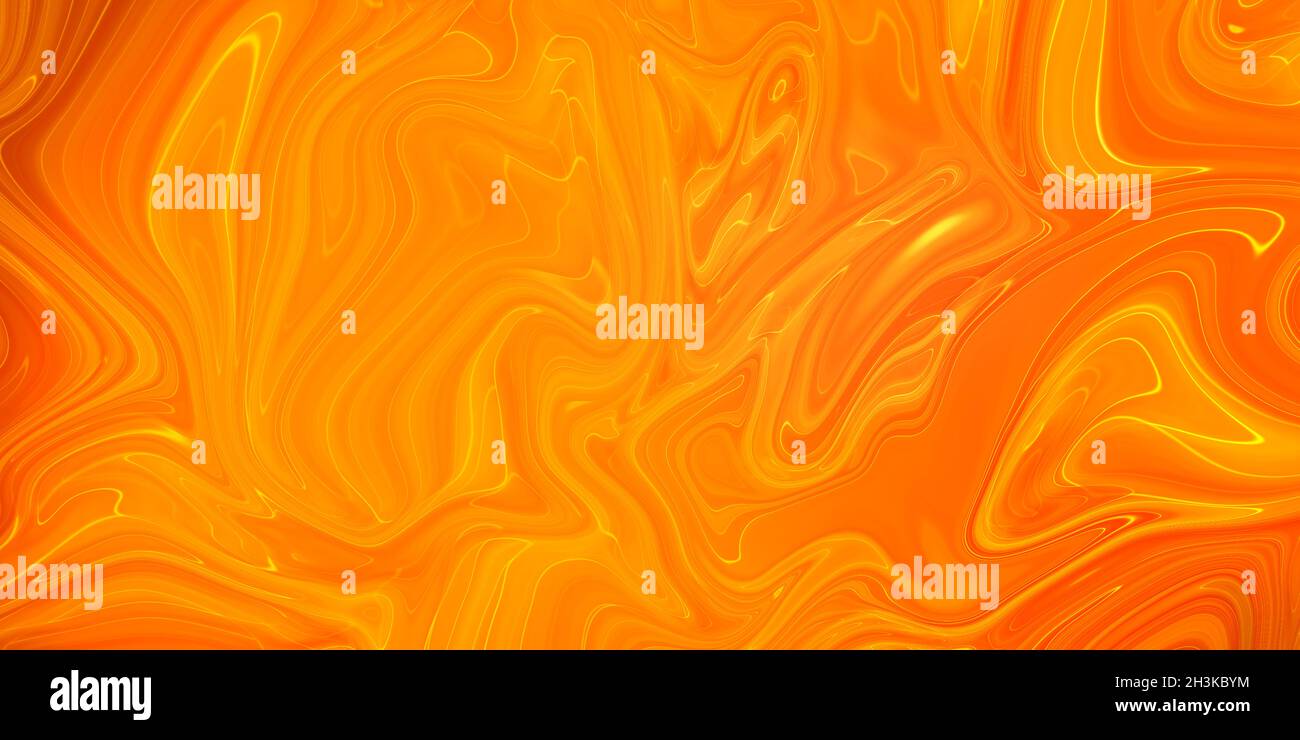 Abstract orange paint background. Acrylic texture with marble pattern ...