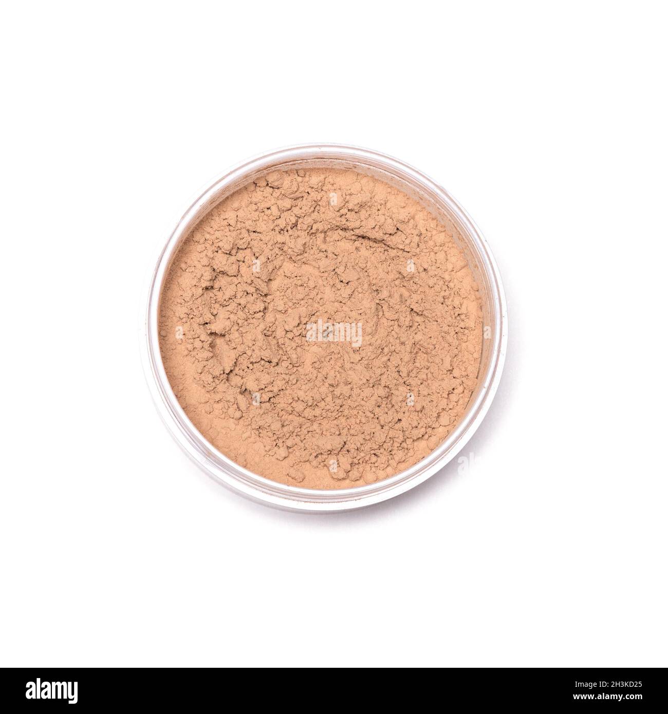 Jar of loose face powder isolated on white background, close-up Stock ...