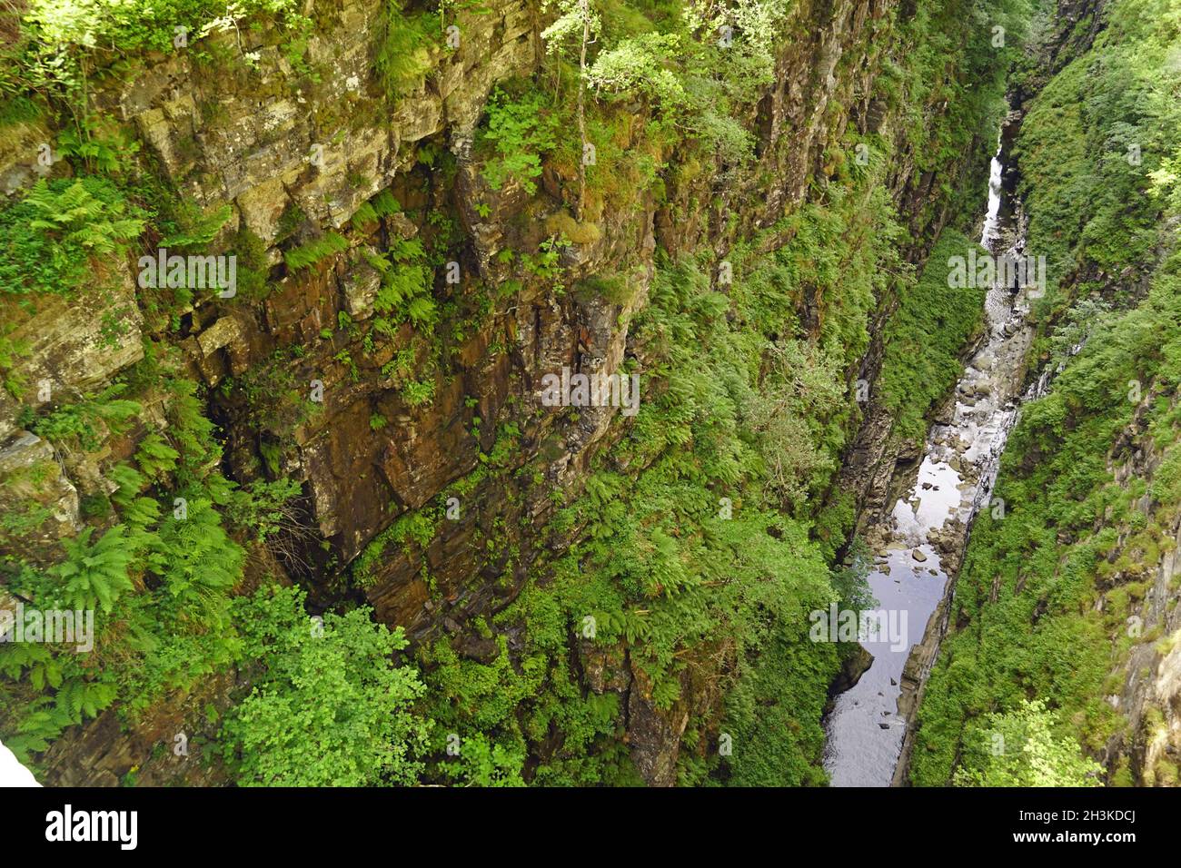 Corrieshalloch Gorge, The Falls of Mesach Stock Photo - Alamy