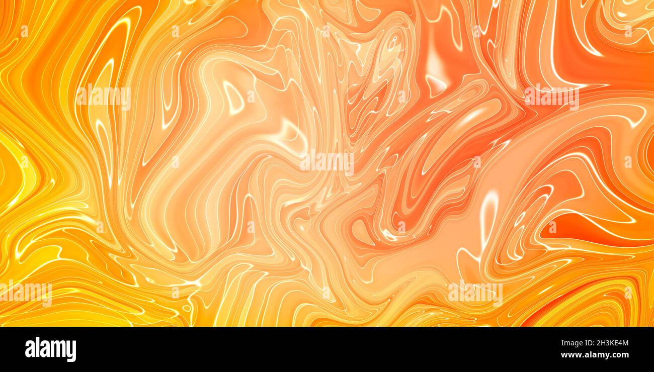 Abstract orange paint background. Acrylic texture with marble pattern ...
