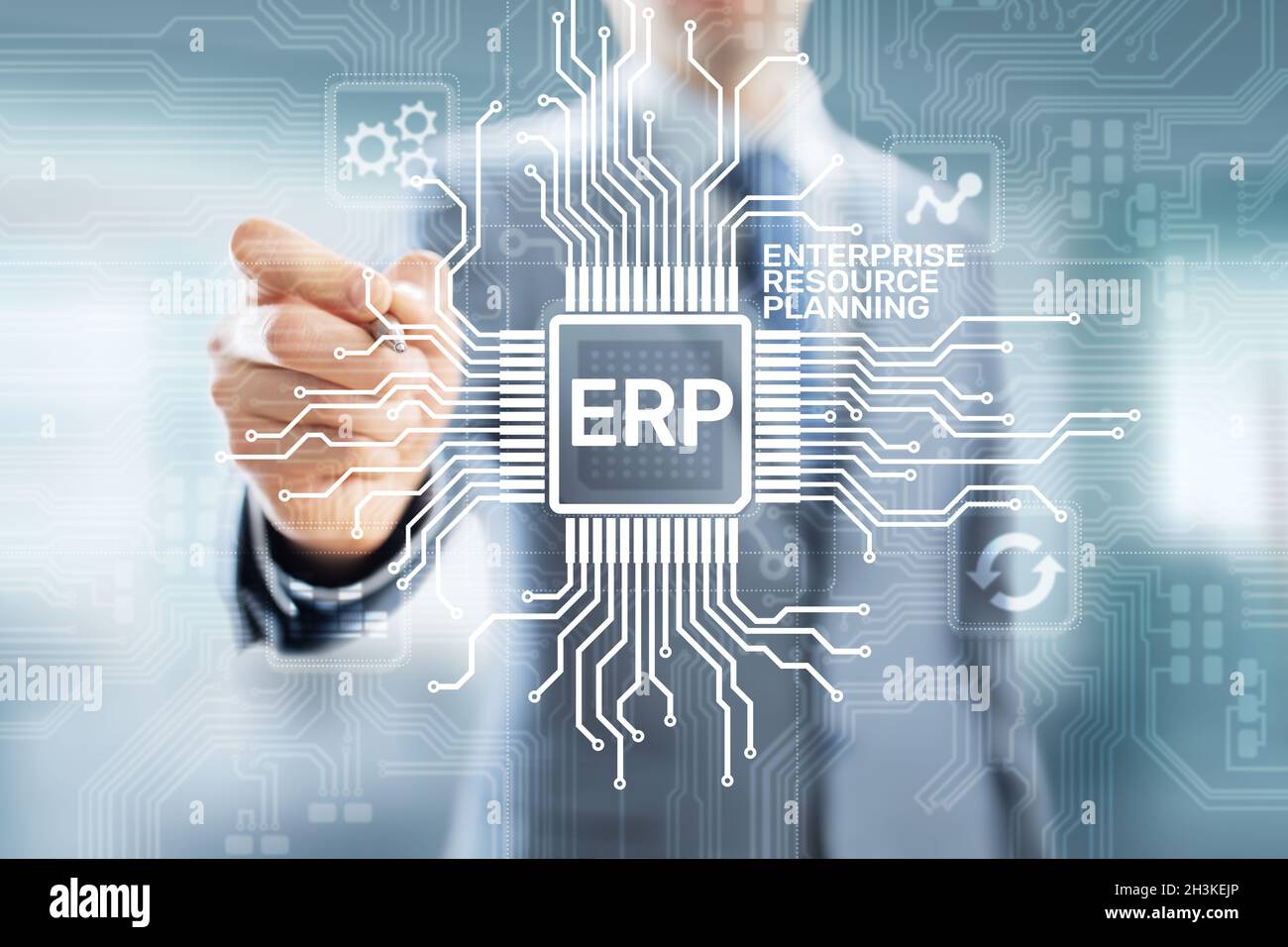 ERP - Enterprise resource planning business and modern technology ...