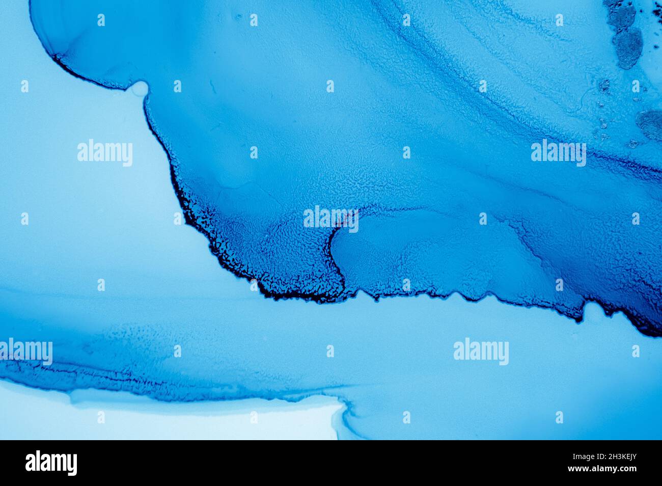 Mixing Inks. Fluid Wave Background. Blue Marble Stock Photo - Alamy