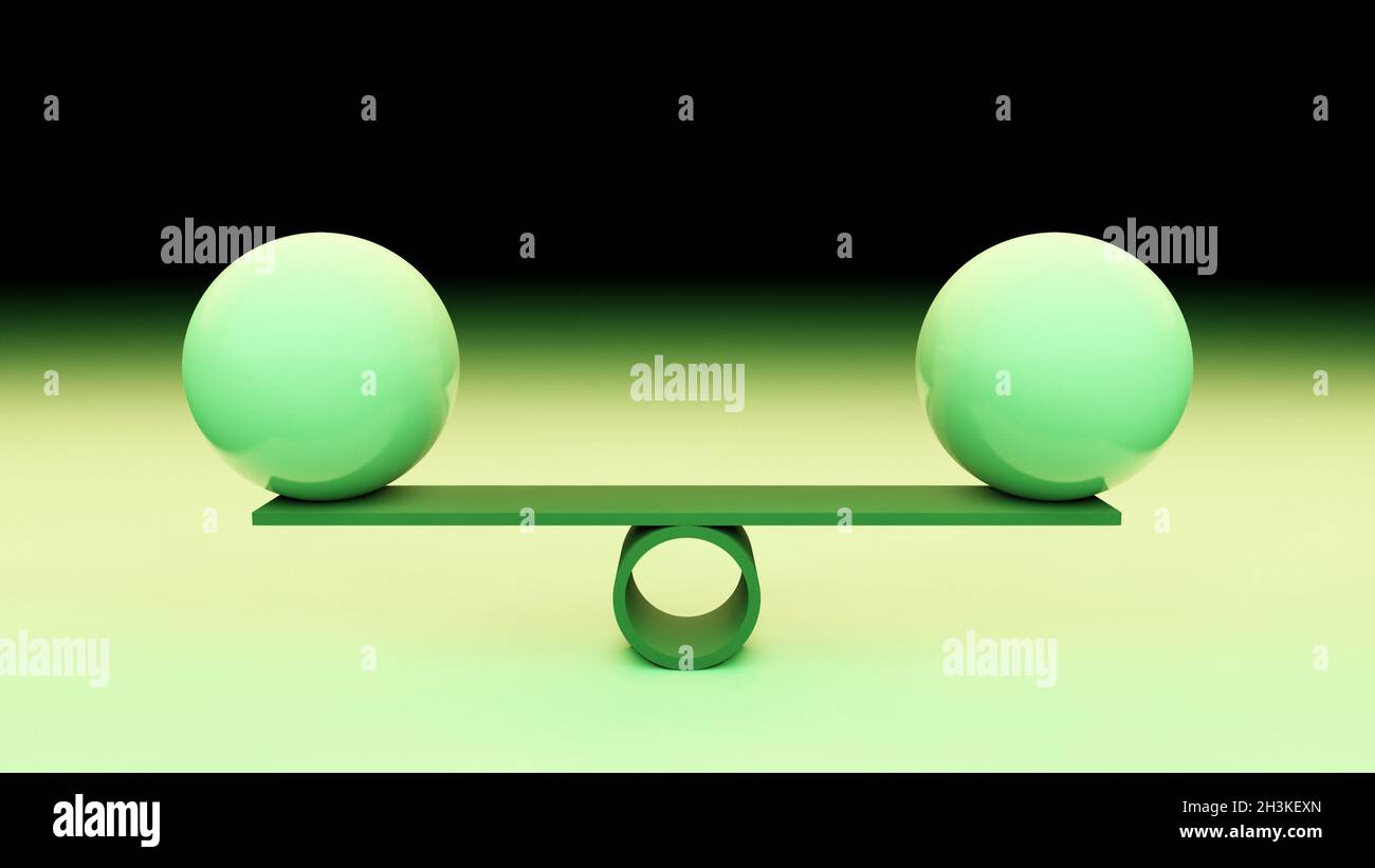 Stability, Equality or Balance concept with libra, scale, balls or ...