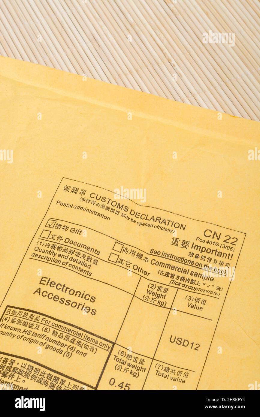 Airmailed products from china hi-res stock photography and images - Alamy