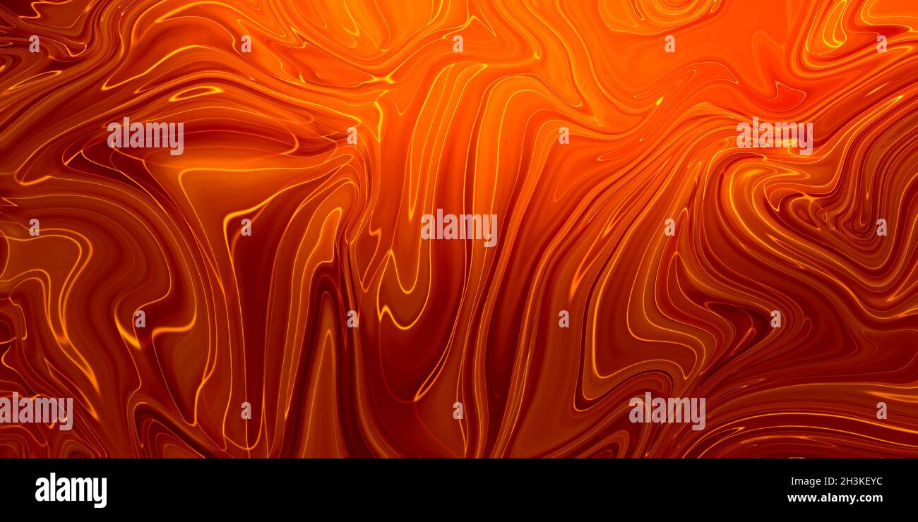 Abstract orange paint background. Acrylic texture with marble pattern ...