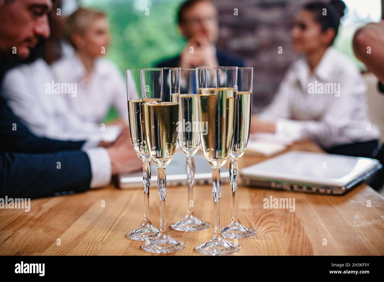 Business colleagues celebrate the successful project Stock Photo - Alamy