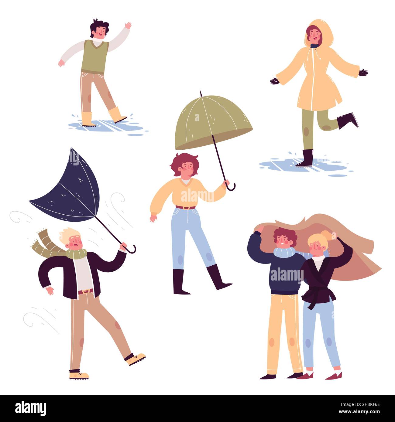 people walking autumn vector design illustration Stock Vector Image ...