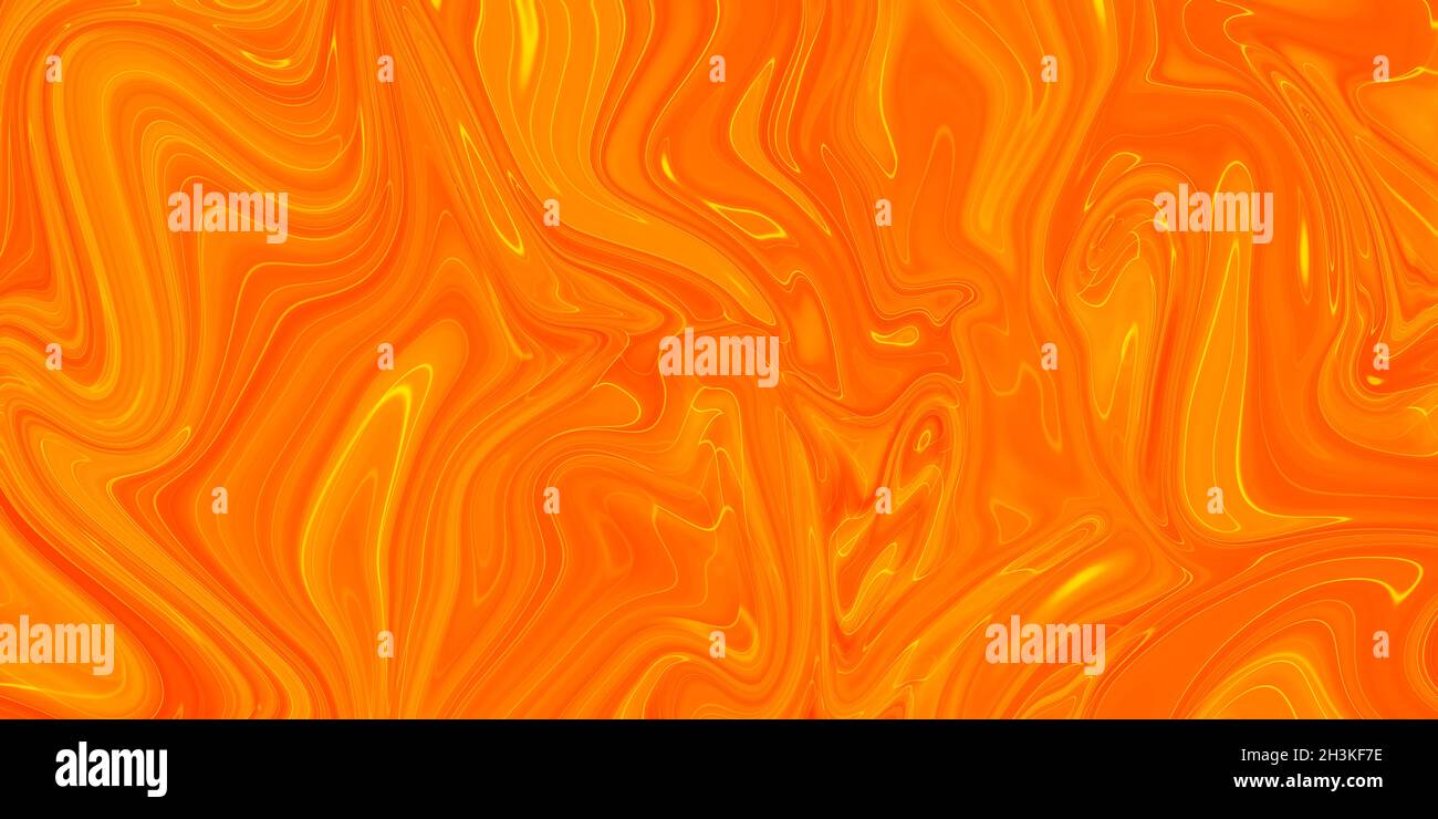 Abstract orange paint background. Acrylic texture with marble pattern ...