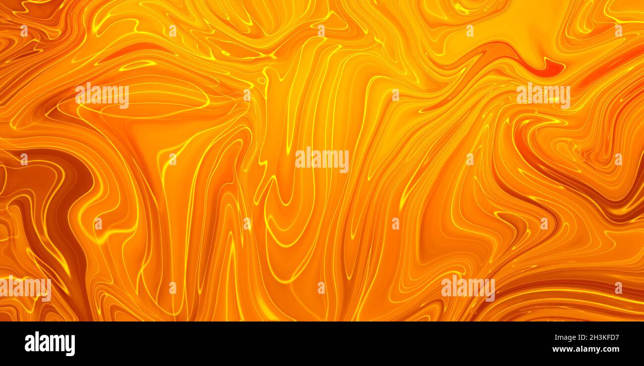 Abstract orange paint background. Acrylic texture with marble pattern ...