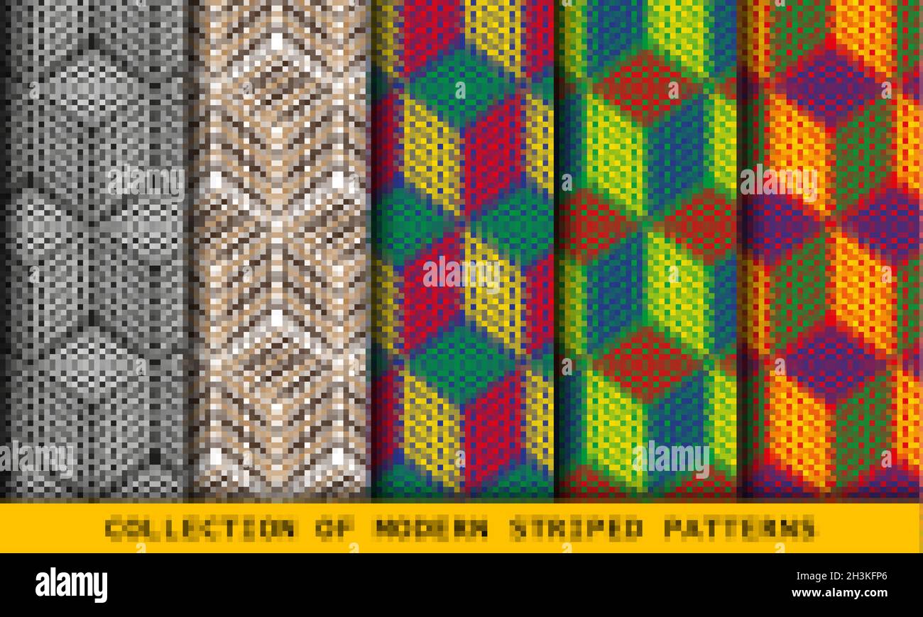 Cube Vector Seamless Patterns Or Modern Textures Stock Vector Image And Art Alamy