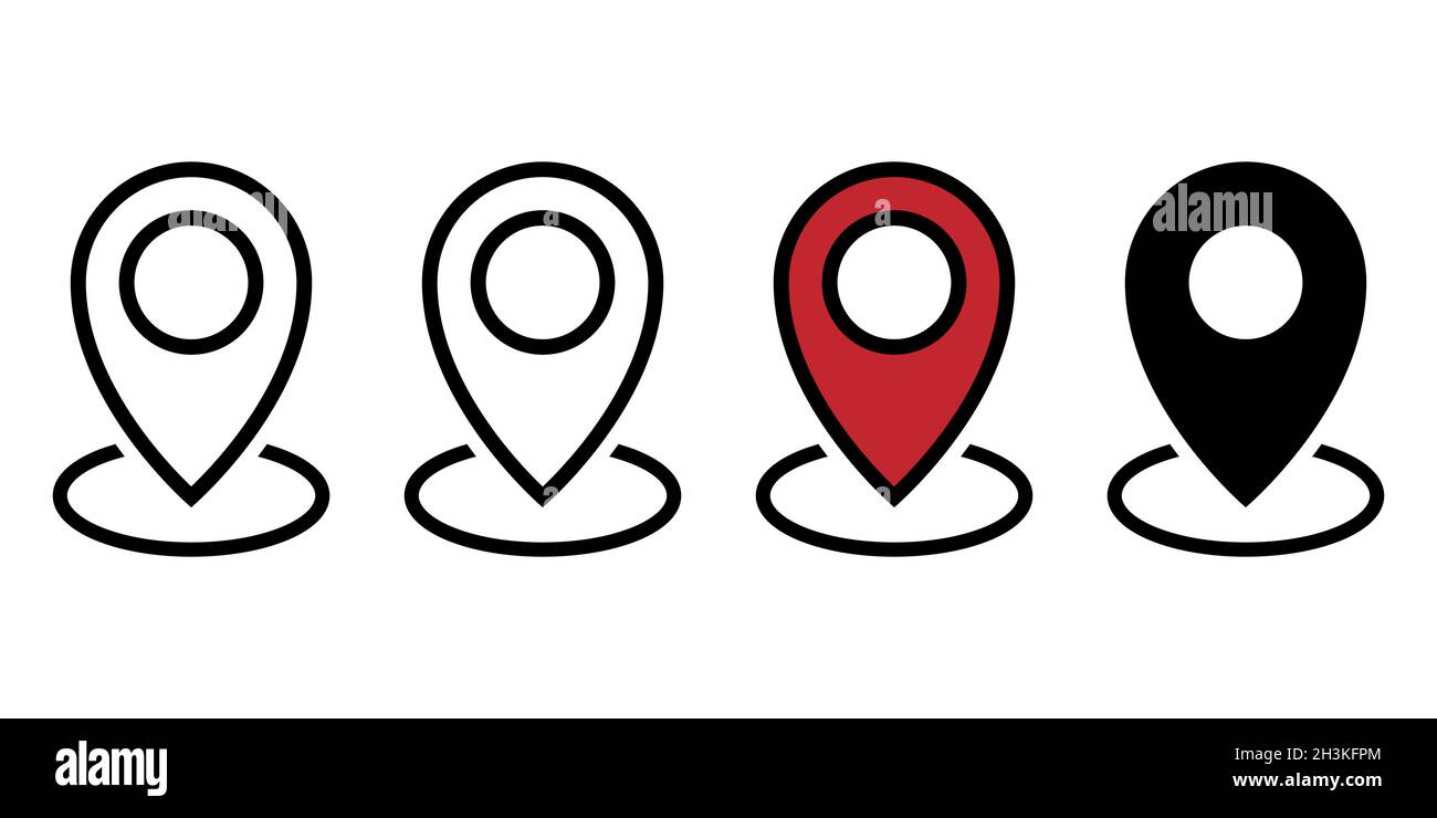 Find place icon line Cut Out Stock Images & Pictures - Alamy