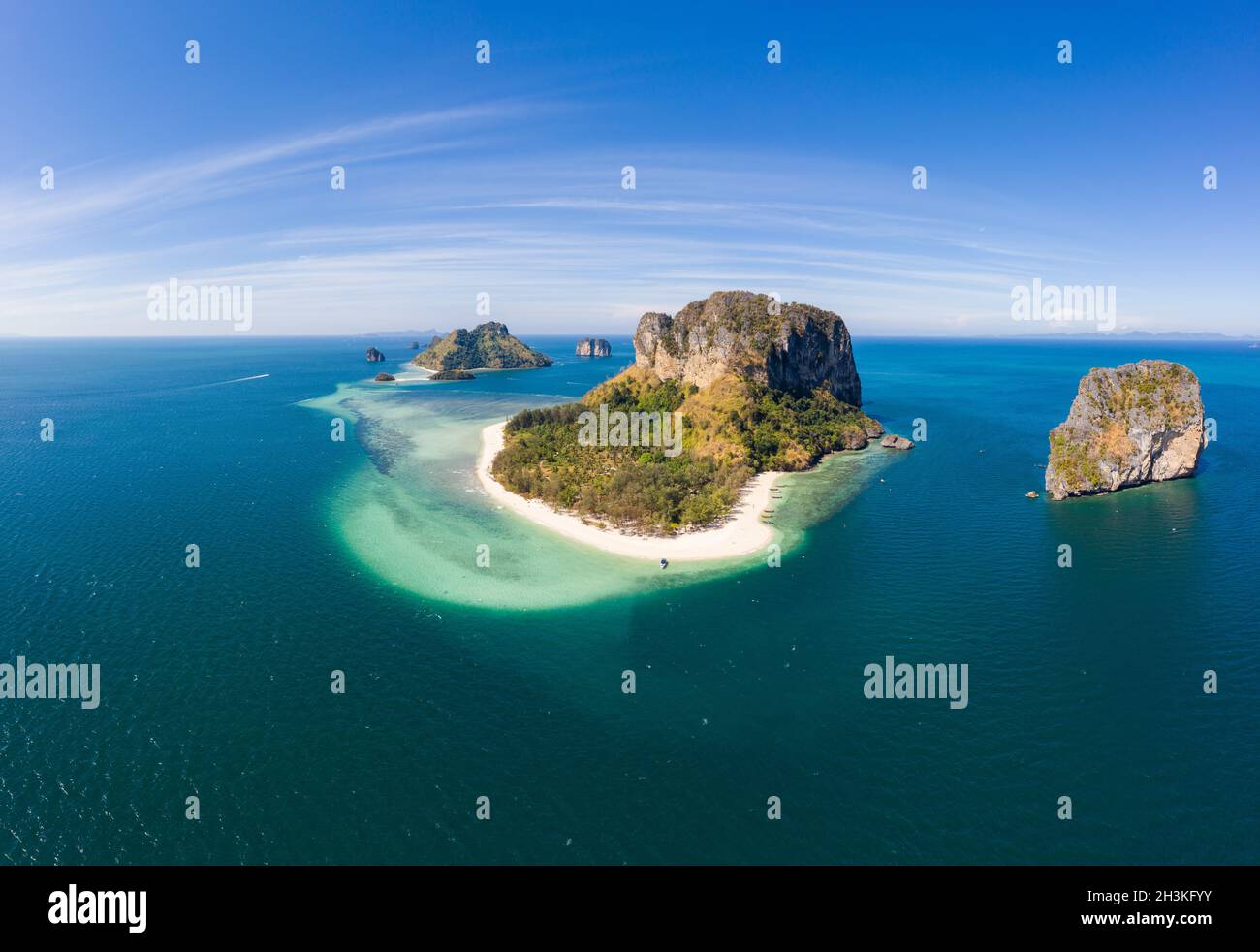 Aerial view of beautiful Poda Island in Thailand Stock Photo - Alamy