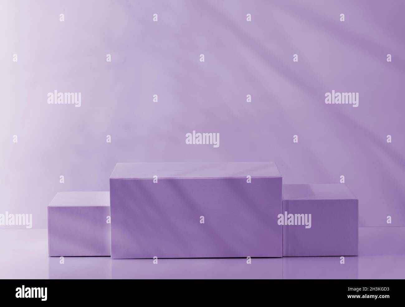 Purple podium for product display Stock Photo - Alamy