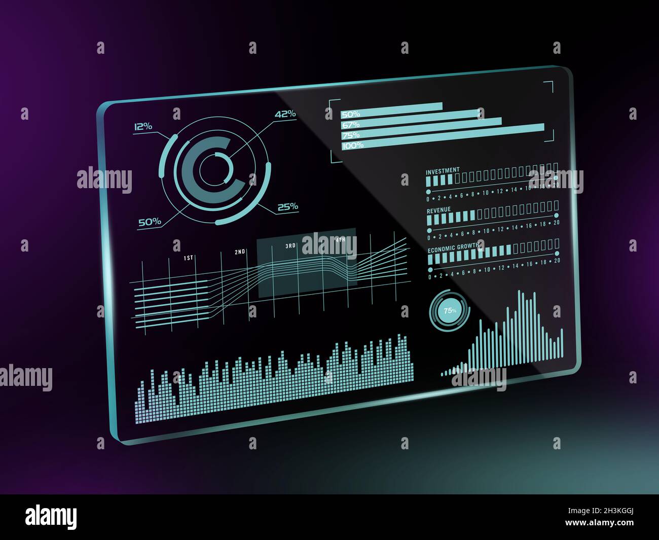 Digital interface data charts graphs hi-res stock photography and ...
