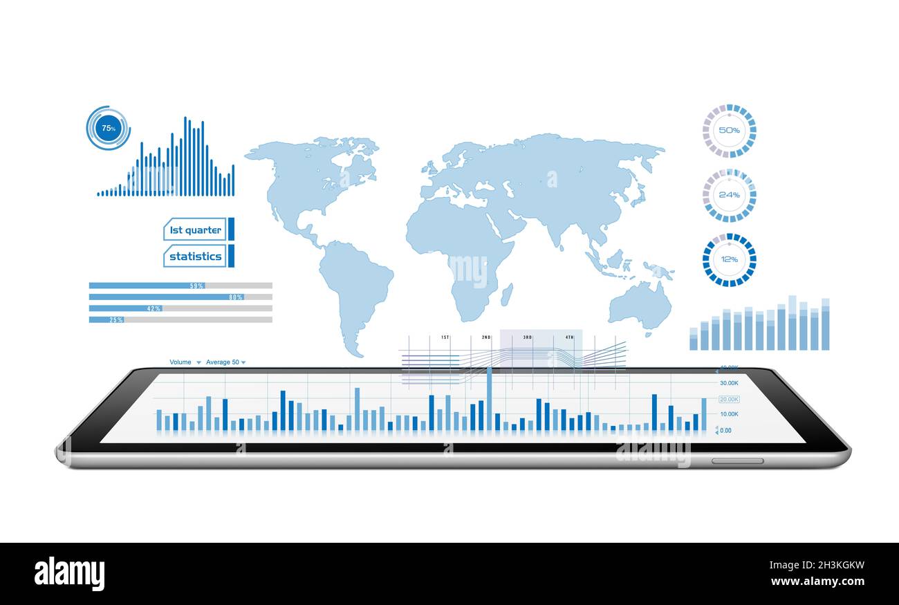 World map graphical charts hi-res stock photography and images - Alamy