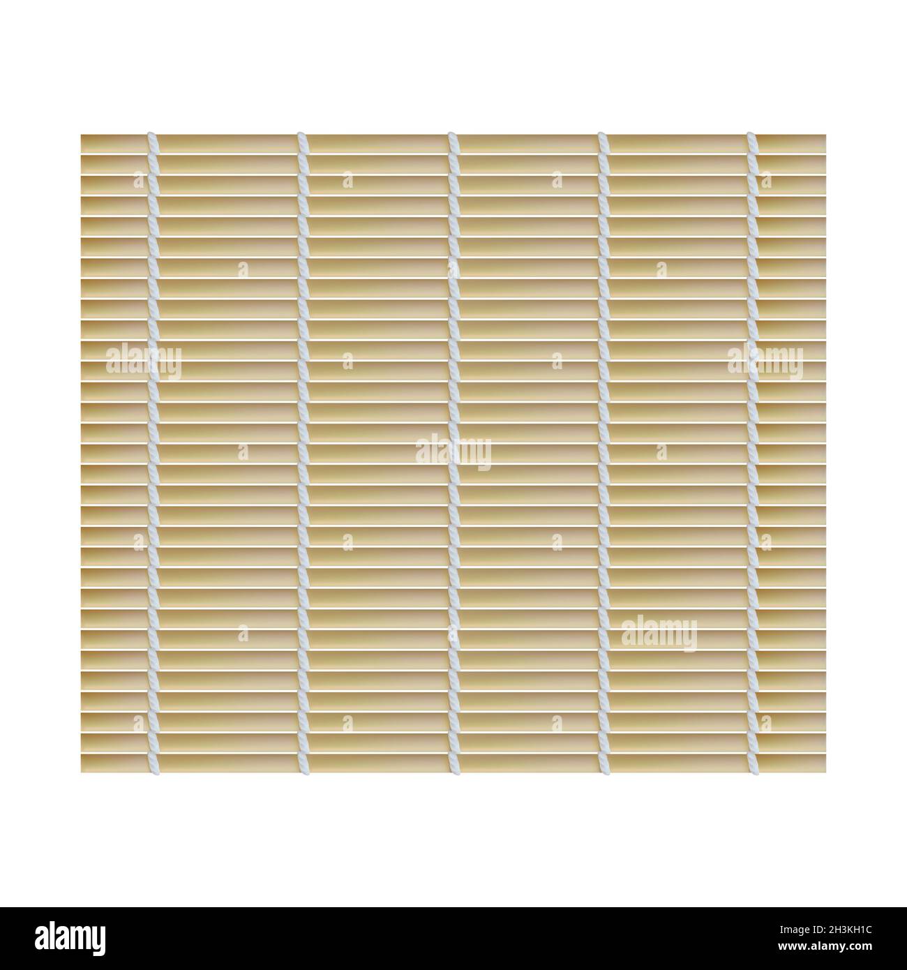 Empty bamboo mat top view. Traditional Japanese kitchen utensils ...