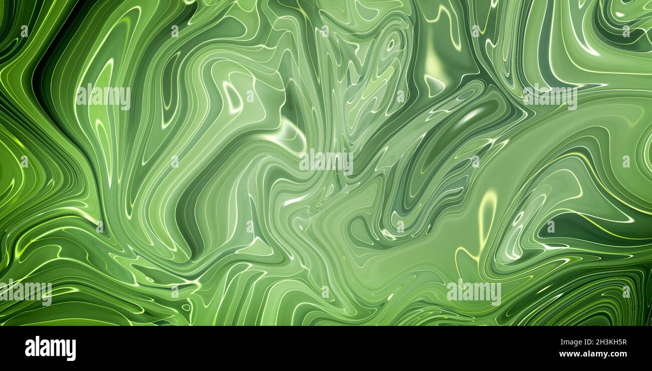 Transparent Green creativity, modern art. Ink colors are amazingly ...