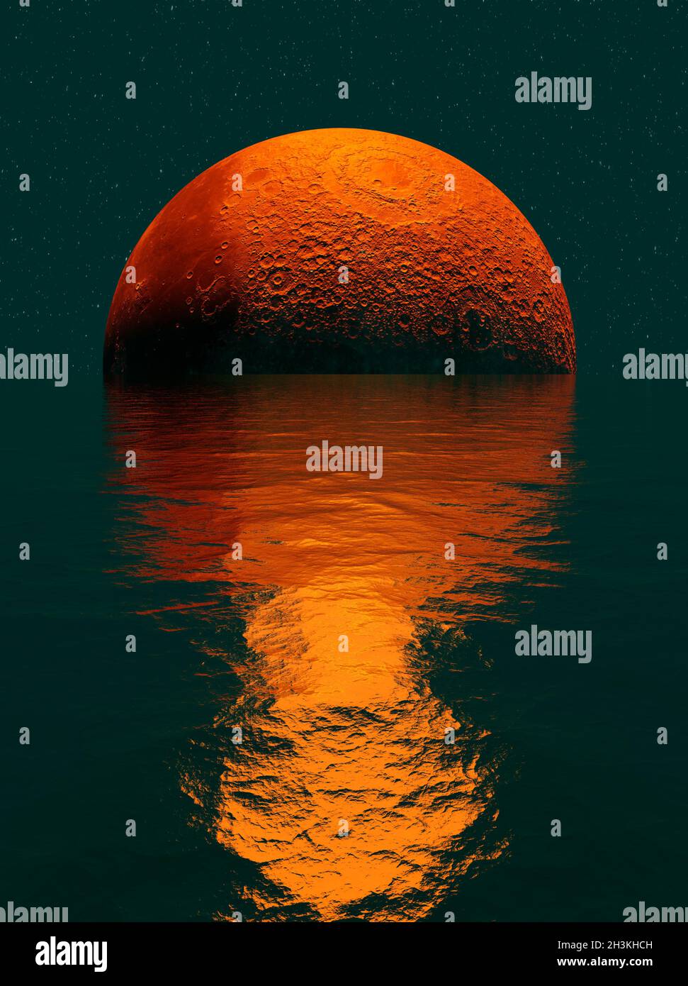 Moons reflection in water hi-res stock photography and images - Alamy