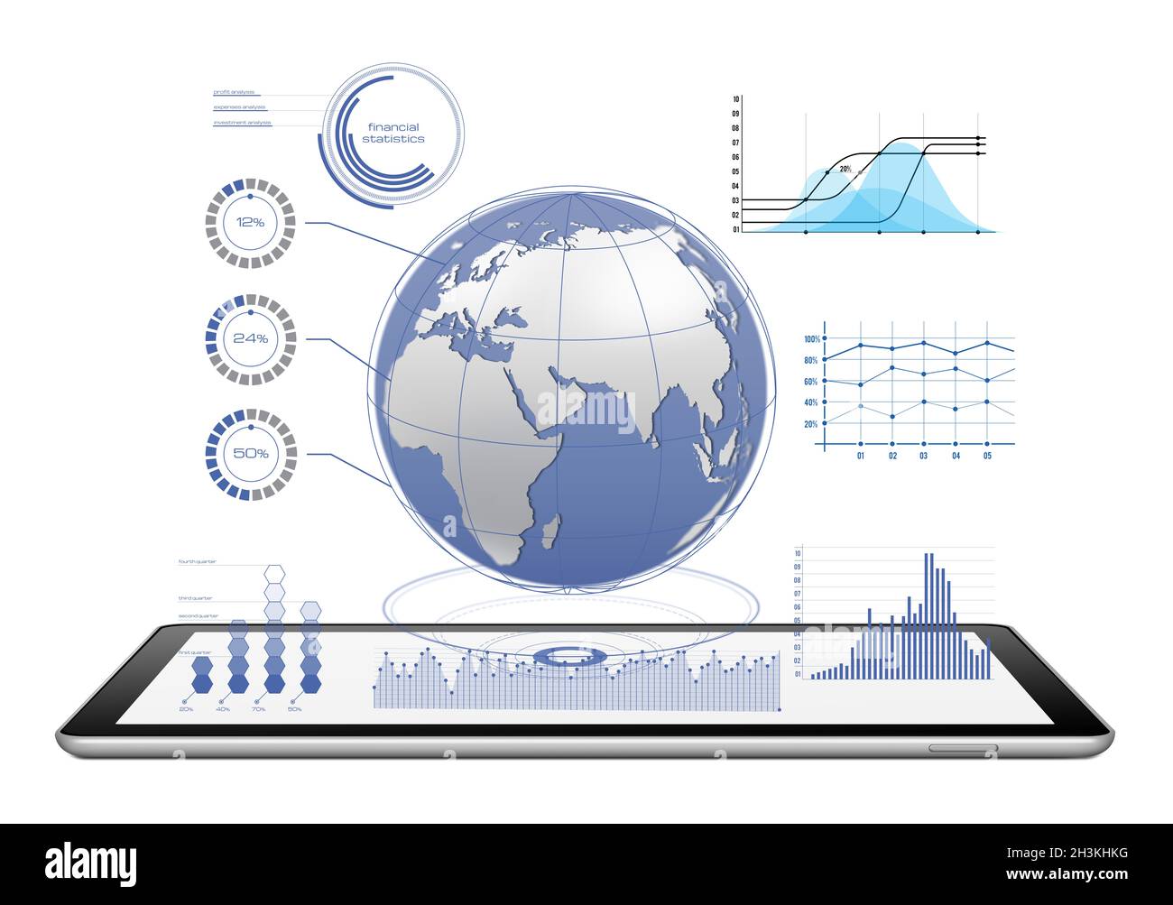 World map graphical charts hi-res stock photography and images - Alamy
