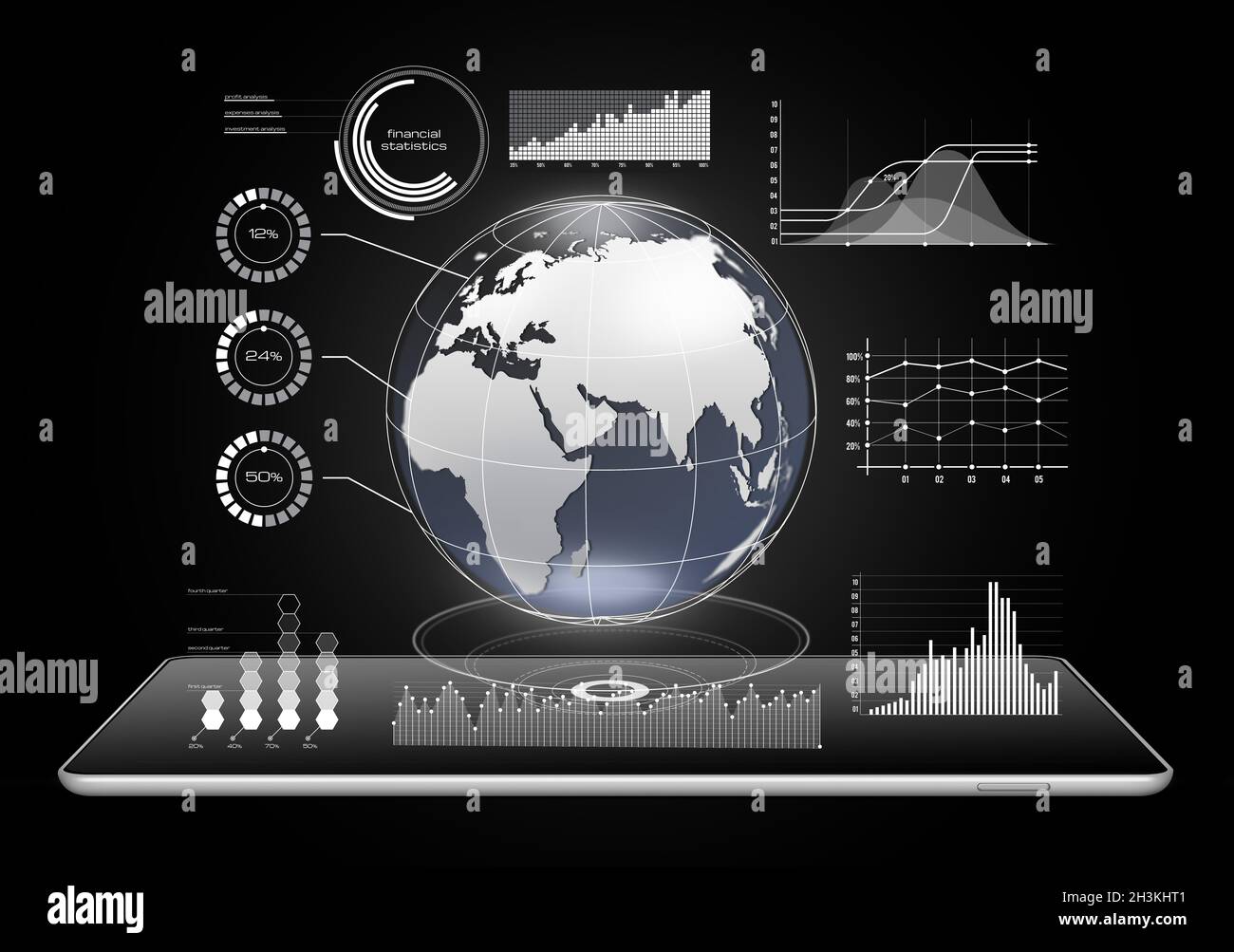 World map graphical charts hi-res stock photography and images - Alamy