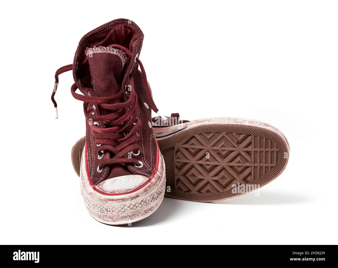 Old destroyed shoe Cut Out Stock Images & Pictures - Alamy