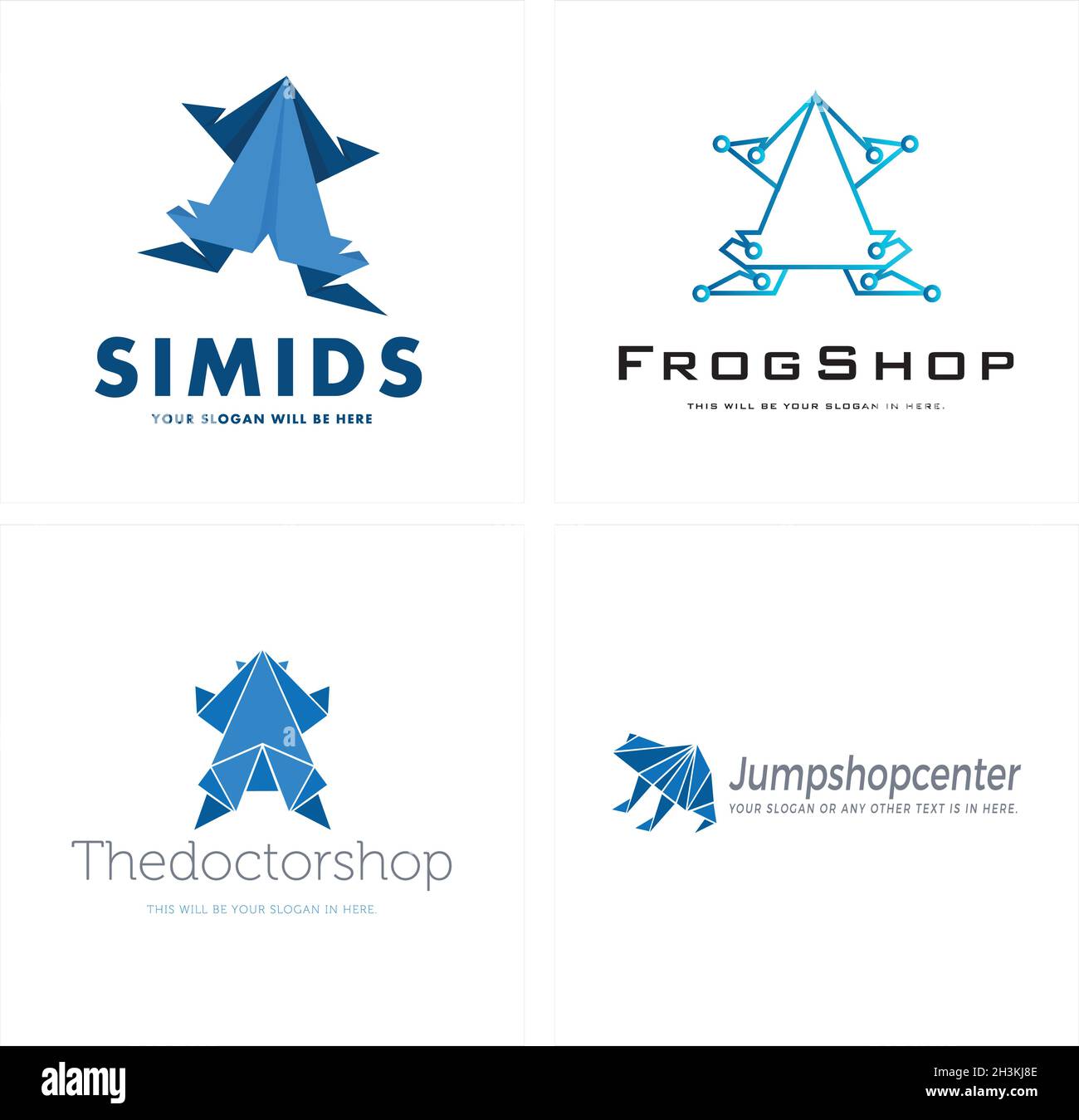 Modern animal frog tech line connected logo design Stock Vector Image ...
