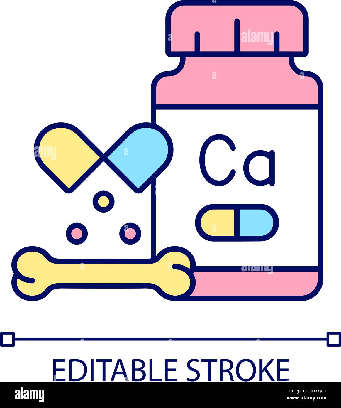 Calcium supplements RGB color icon Stock Vector Image & Art - Alamy