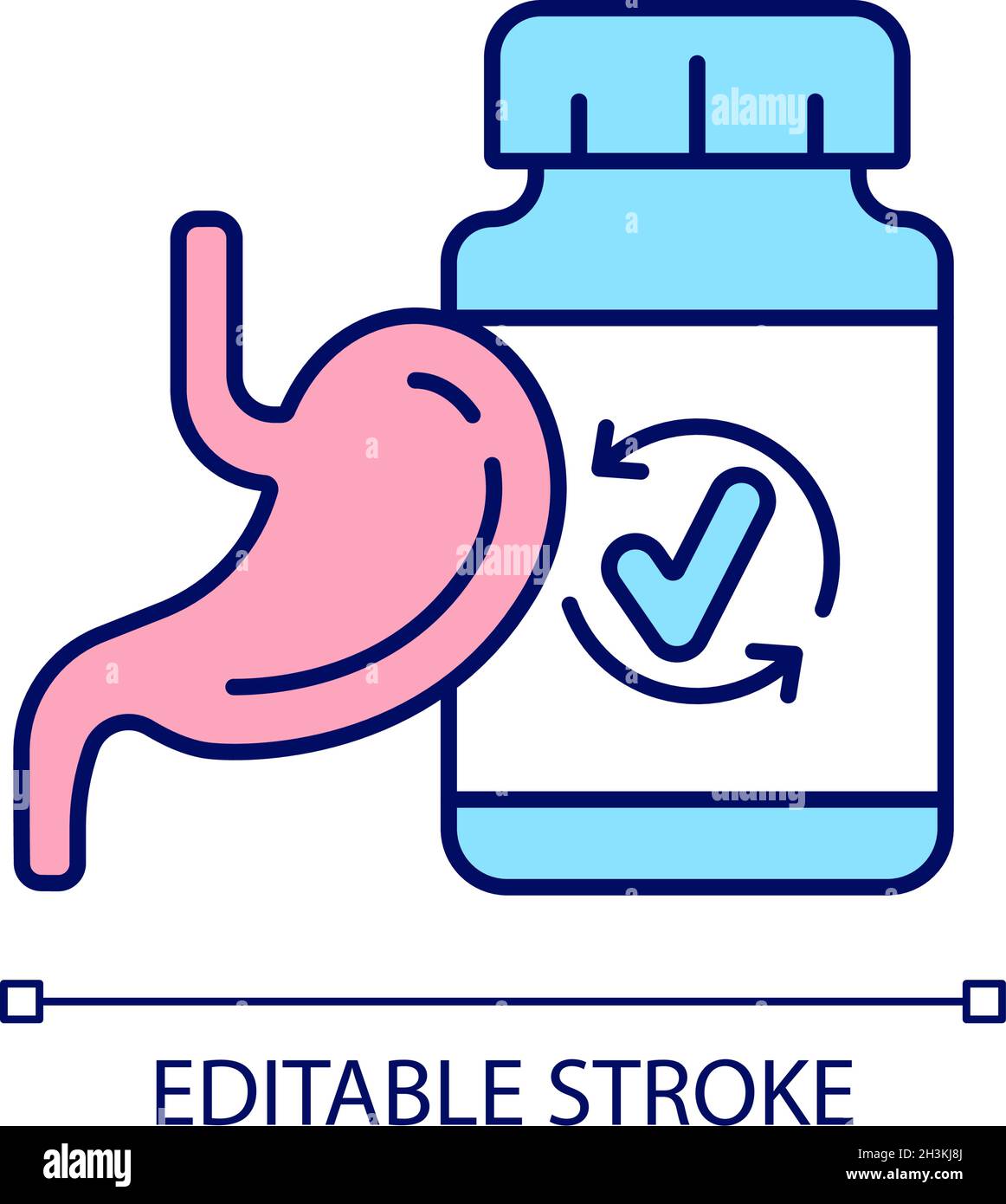 Digestive supplements RGB color icon Stock Vector Image & Art - Alamy