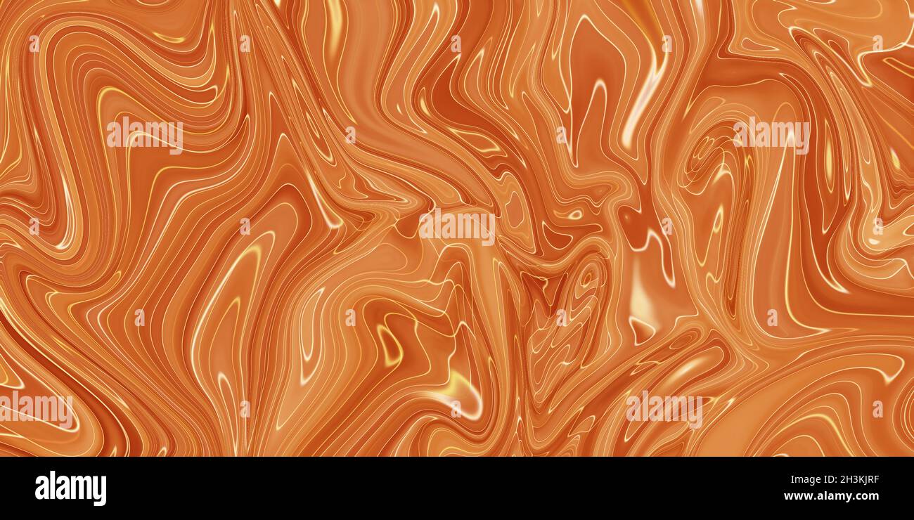 Abstract orange paint background. Acrylic texture with marble pattern ...