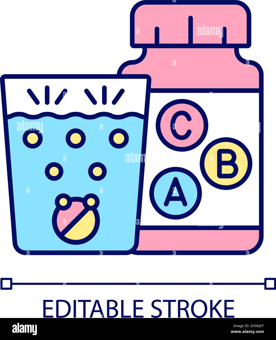 Vitamin effervescents RGB color icon Stock Vector Image & Art - Alamy