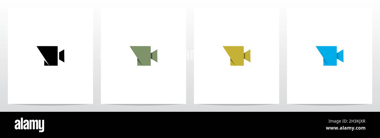 Folded Shape Camera Formed Letter Logo Design Y Stock Vector Image ...