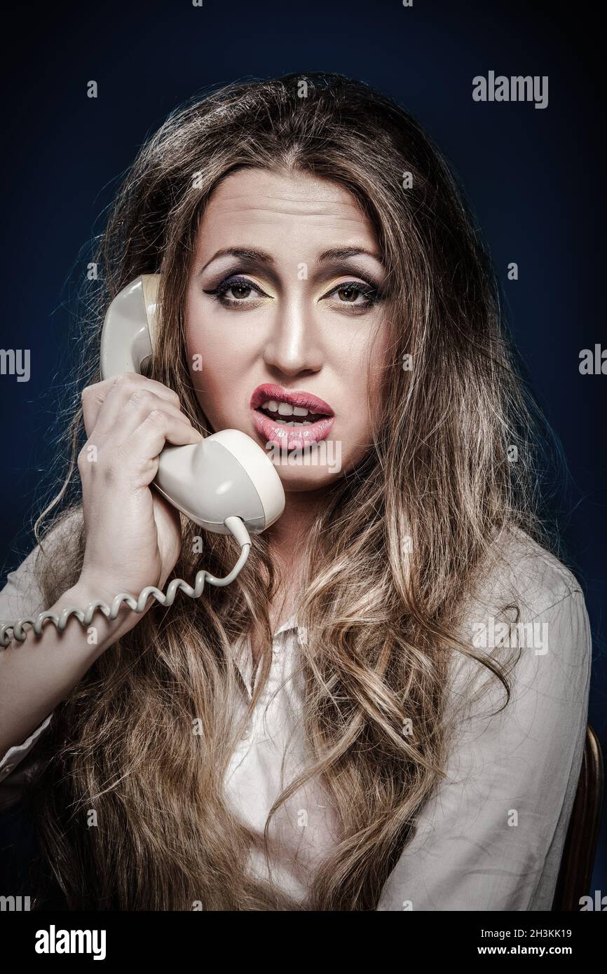 Portrait young angry woman. Negative human emotion face Stock Photo - Alamy