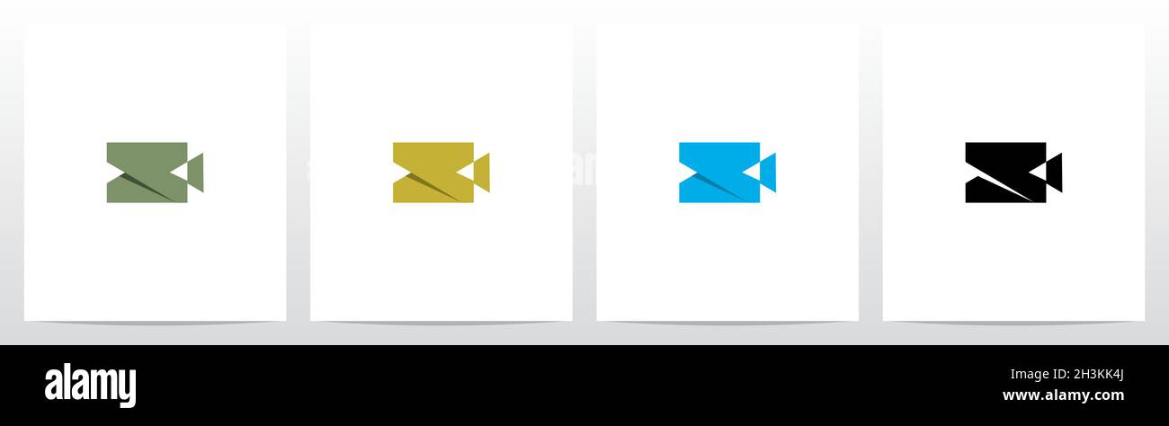 Folded Shape Camera Formed Letter Logo Design X Stock Vector Image ...