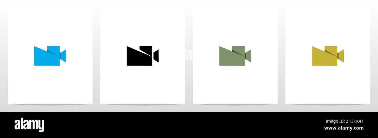 Folded Shape Camera Formed Letter Logo Design N Stock Vector Image ...