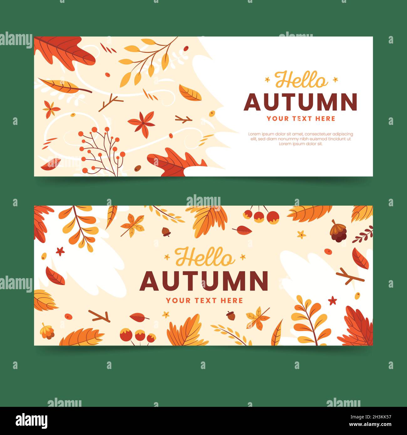 Flat autumn banners vector hi-res stock photography and images - Alamy