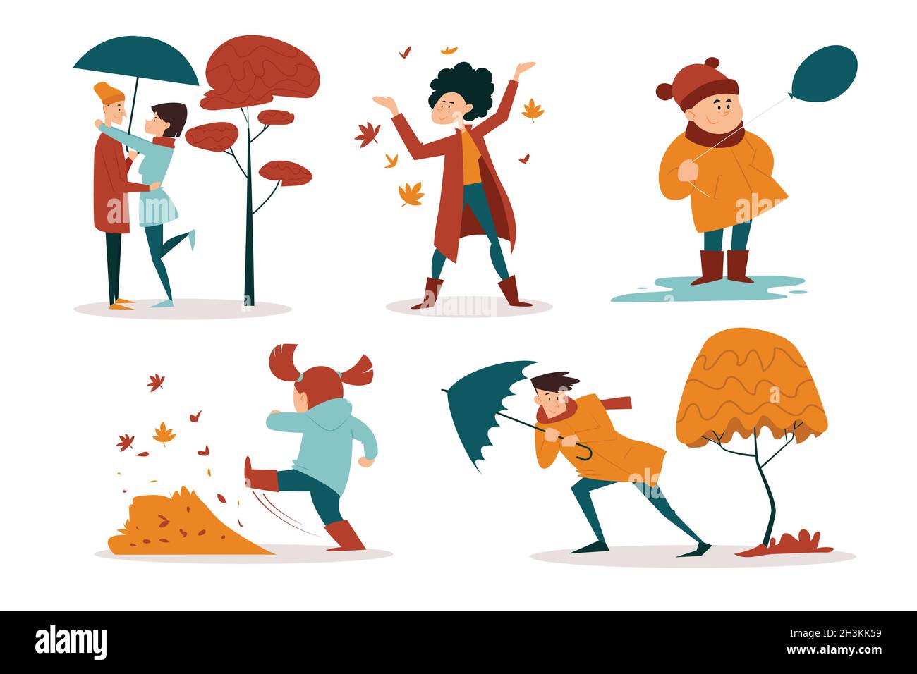 people autumn park vector design illustration Stock Vector Image & Art ...