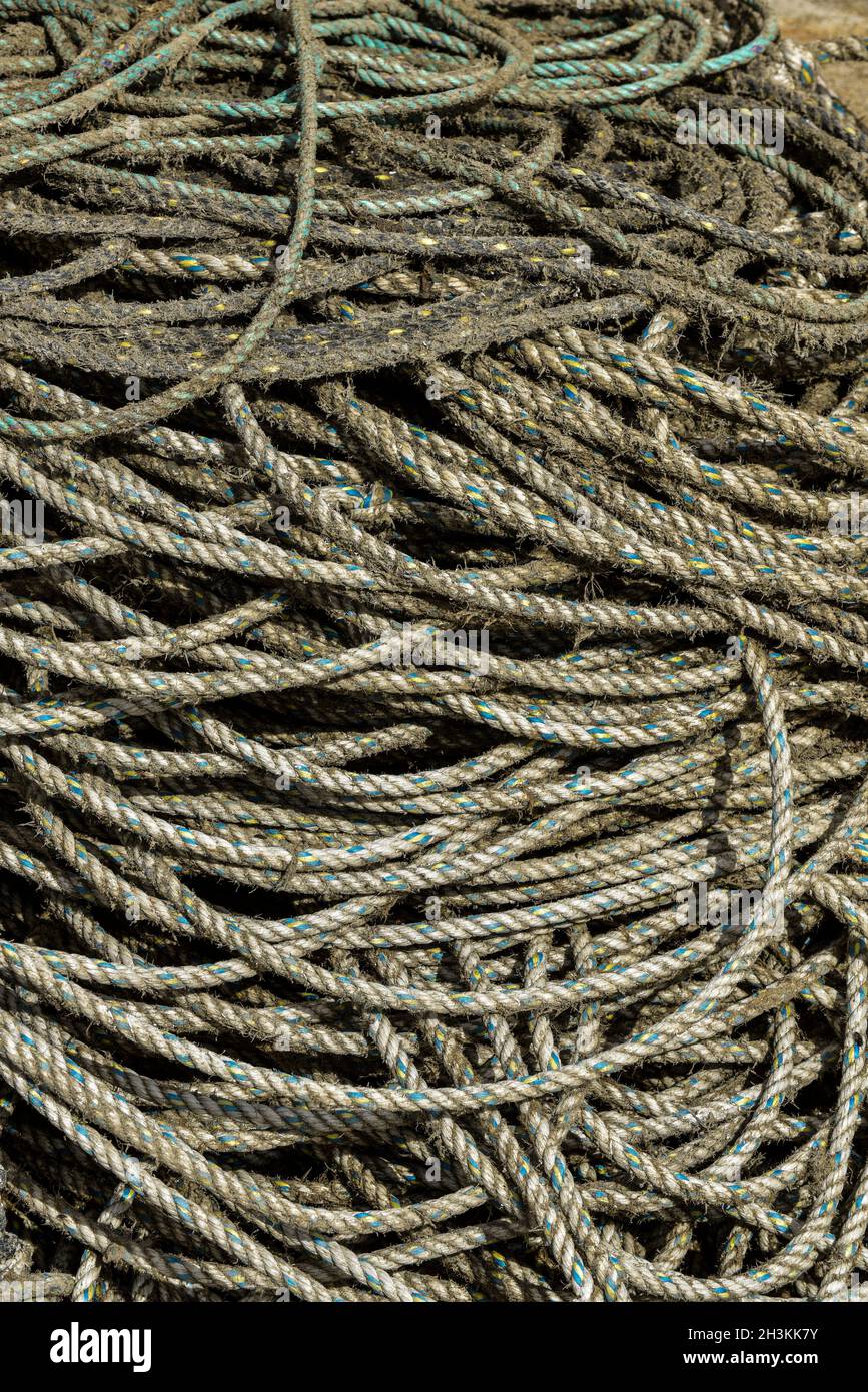 Coils of rope Stock Photo - Alamy