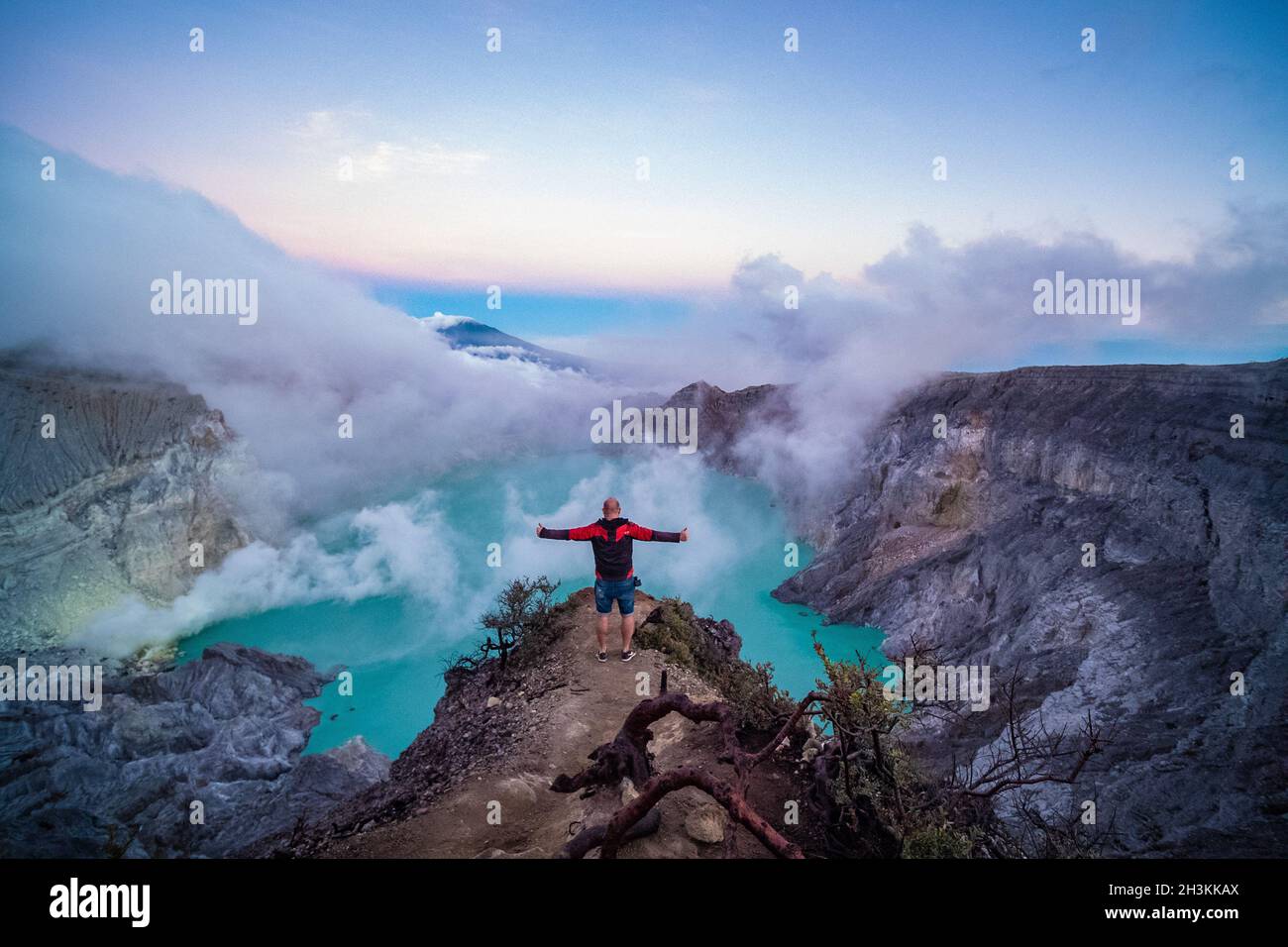 Volcano eruption man hi-res stock photography and images - Alamy