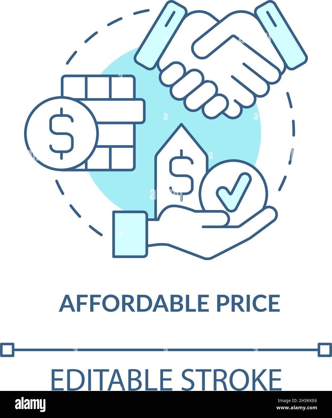 Affordable price blue concept icon Stock Vector Image & Art - Alamy