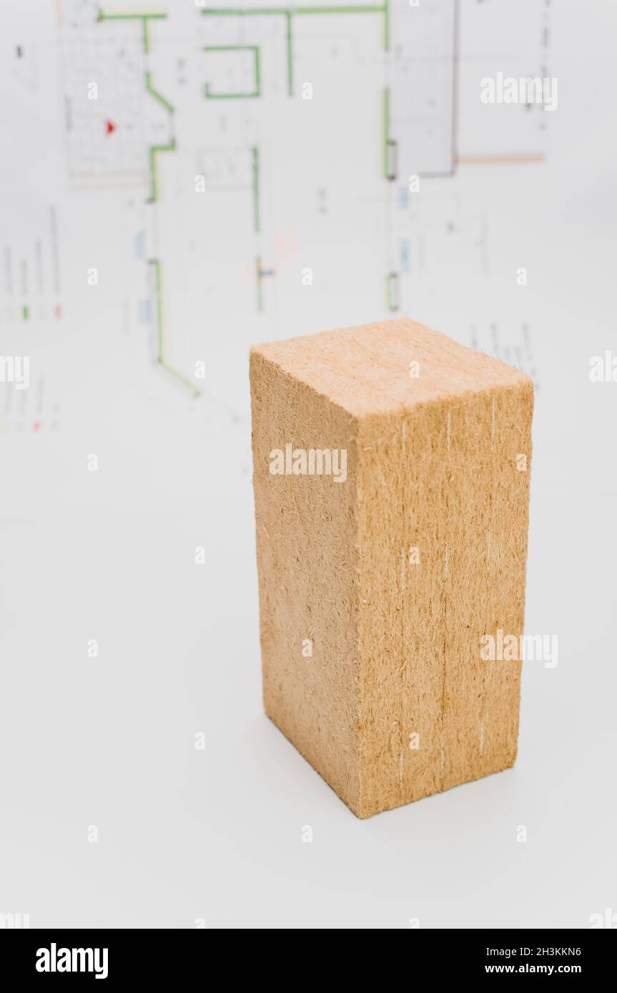 COMO, ITALY - Oct 28, 2021: ecologic natural materials for buildings ...