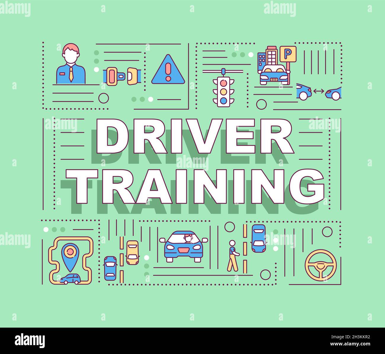 Driving training Stock Vector Images - Alamy