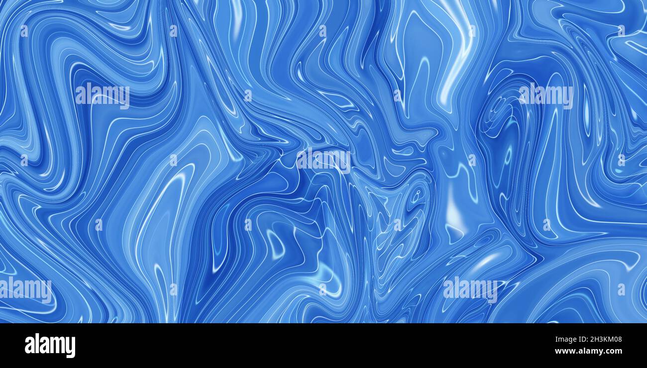 Marbled blue abstract background. Liquid marble pattern Stock Photo - Alamy