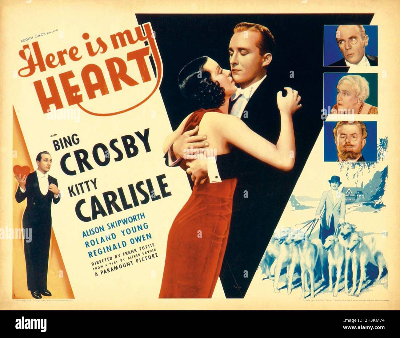BING CROSBY and KITTY CARLISLE in HERE IS MY HEART (1934), directed by ...