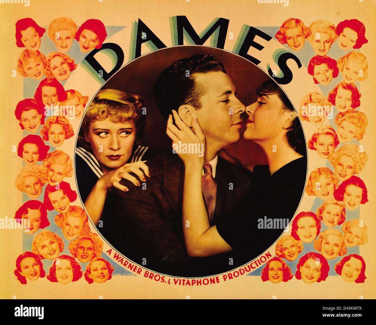 JOAN BLONDELL, DICK POWELL and RUBY KEELER in DAMES (1934), directed by ...