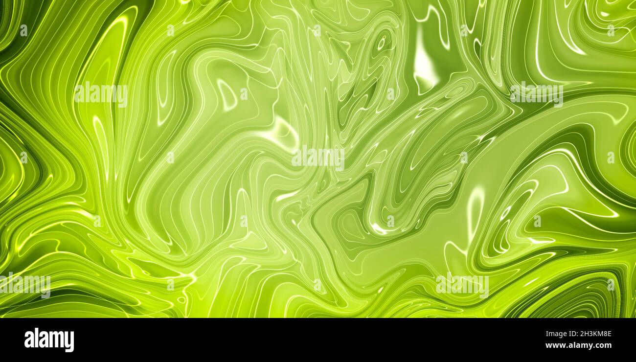 Transparent Green creativity, modern art. Ink colors are amazingly ...