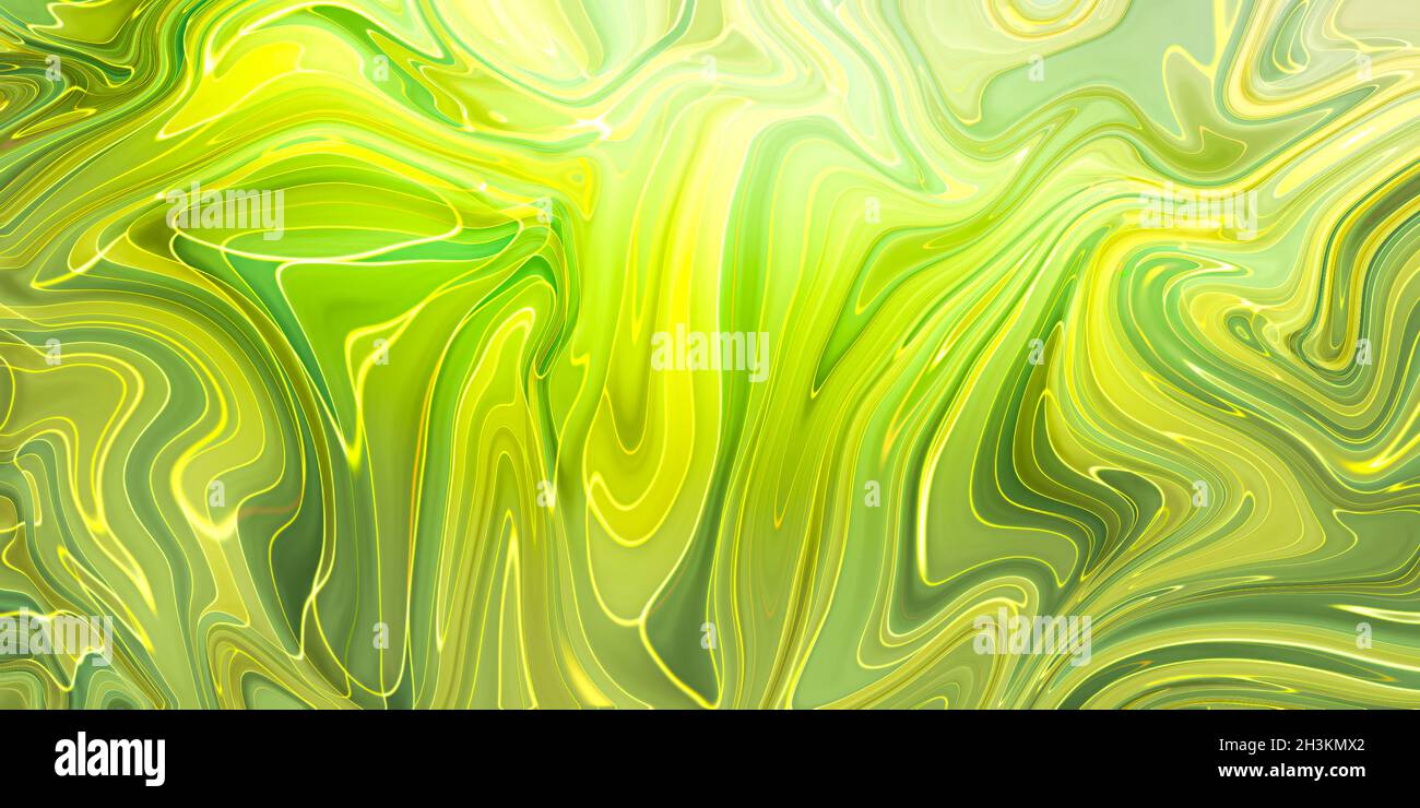 Transparent Green creativity, modern art. Ink colors are amazingly ...